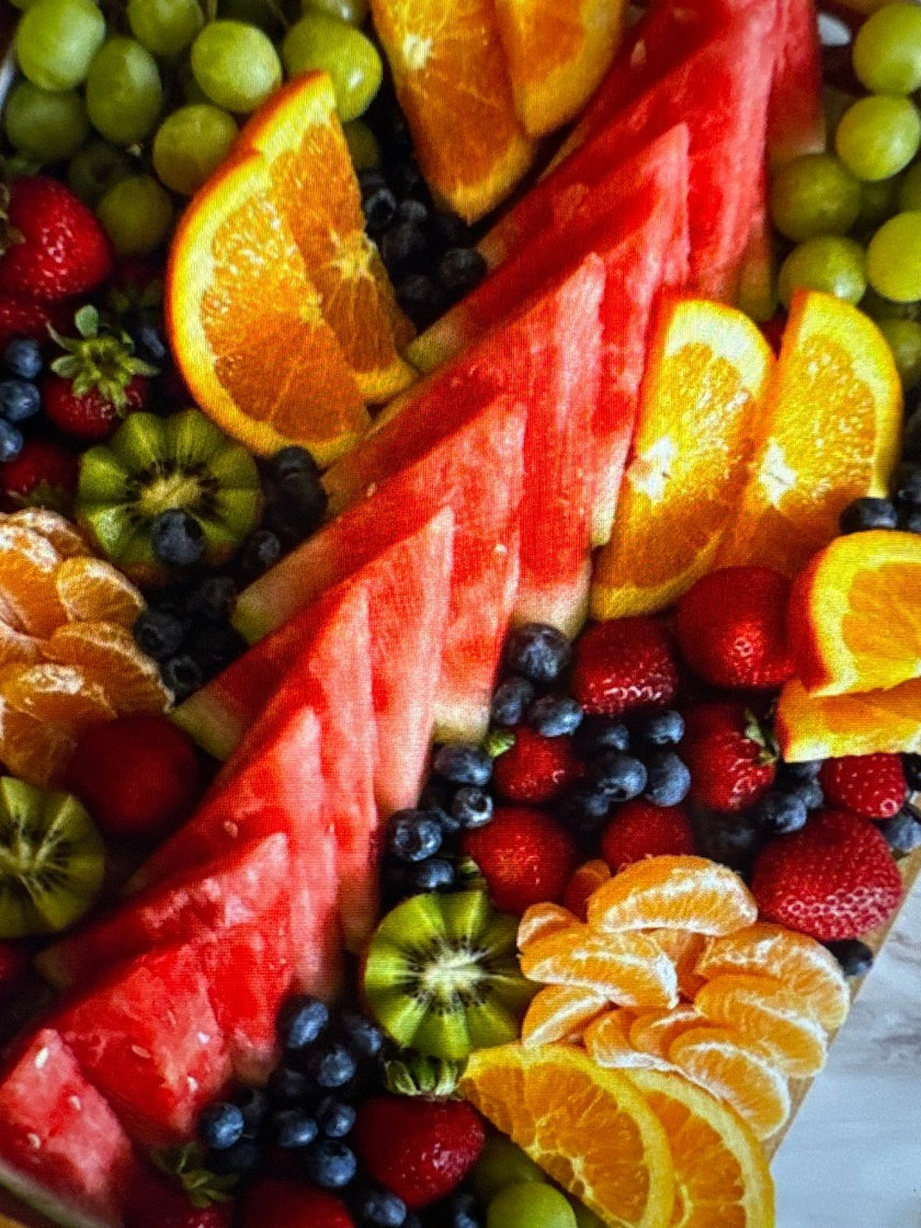 Fresh Fruits Platter – Watermelon, Orange, Grapes, Kiwi, Blueberry ...